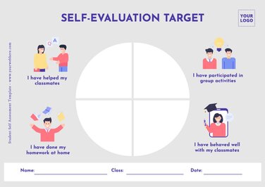 Editable Student Self Assessment Templates