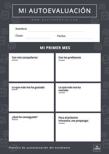 Fichas de Autoevaluación del Alumno editables online