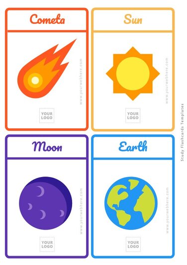 Editable Flashcard Templates for School