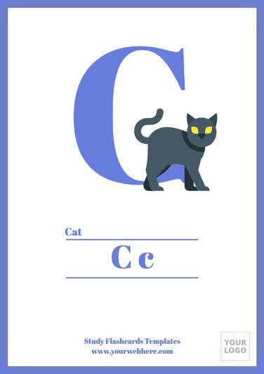 Editable Flashcard Templates for School