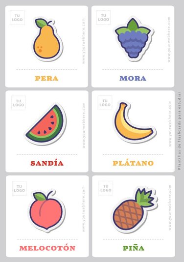 Plantillas de Tarjetas Didácticas para estudiar