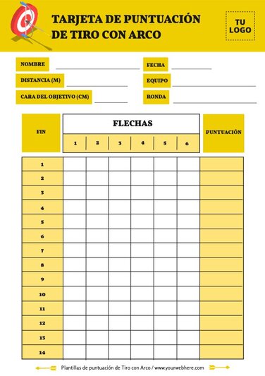 Anuncia clases de Tiro con Arco con plantillas online