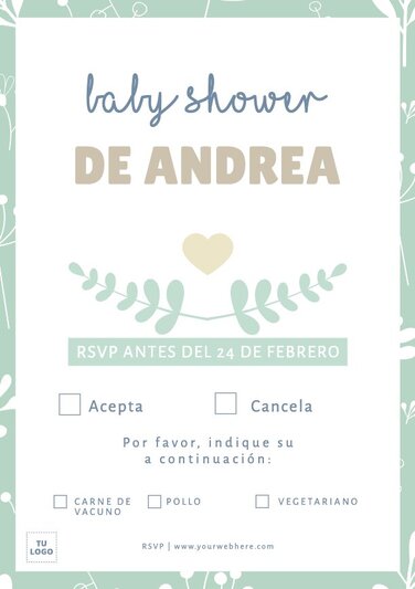 Invitaciones de Baby Shower personalizables gratis