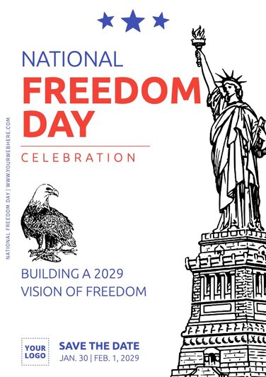 Design National Freedom Day Posters Online