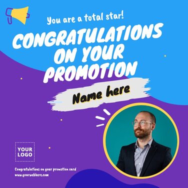 Congratulations on your Promotion Card Templates
