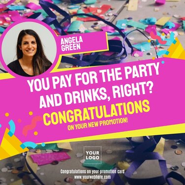 Congratulations on your Promotion Card Templates