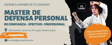 Clases de Defensa Personal: crea flyers con plantillas online