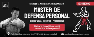 Clases de Defensa Personal: crea flyers con plantillas online