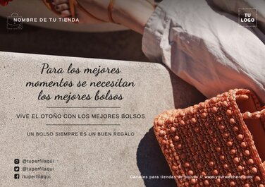 Diseña folletos de Bolsos con plantillas online