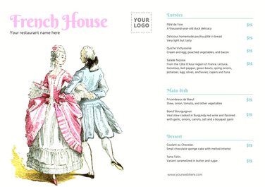 French Restaurant Menu Templates