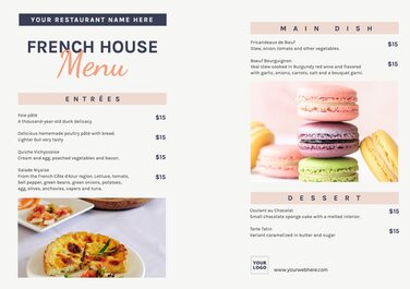 French Restaurant Menu Templates