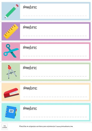 Crea Etiquetas para Nombres de Alumnos gratis
