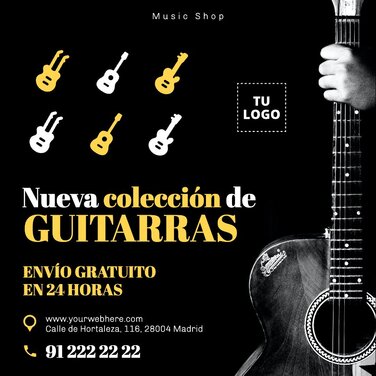 Publicita tu Tienda de Música con plantillas online