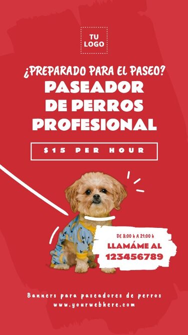 Flyers de Paseador de Perros para editar