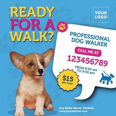 Dog Walker Flyer Templates Online