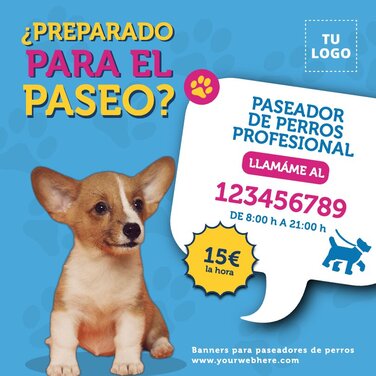 Flyers de Paseador de Perros para editar