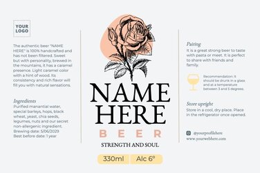 Craft Beer Label design templates to print