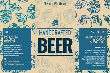 Craft Beer Label design templates to print