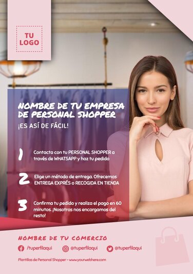 Personal Shoppers: diseña flyers con plantillas online