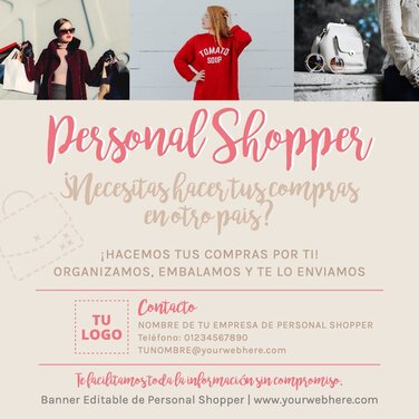 Personal Shoppers: diseña flyers con plantillas online