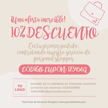 Personal Shoppers: diseña flyers con plantillas online