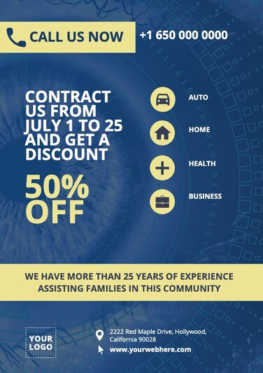 Auto Insurance templates to design ads