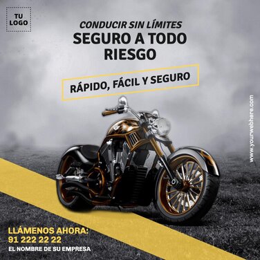 Plantillas de Seguros de Autos para diseñar anuncios