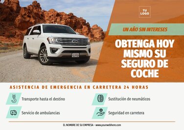 Plantillas de Seguros de Autos para diseñar anuncios
