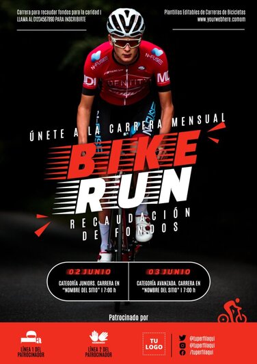 Carreras de Bicicletas: crea banners y pósters gratis