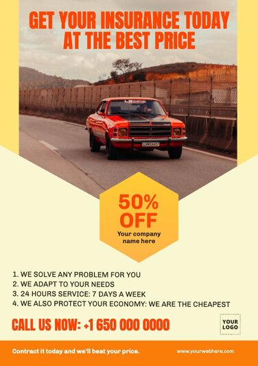 Auto Insurance templates to design ads