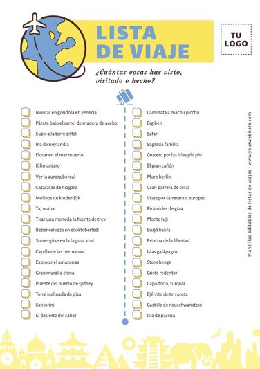 Crea una Lista de Viajes para imprimir