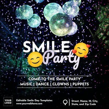 World Smile Day Poster Templates