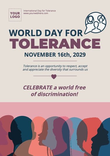 International Day for Tolerance Poster Templates