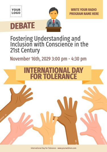 International Day for Tolerance Poster Templates
