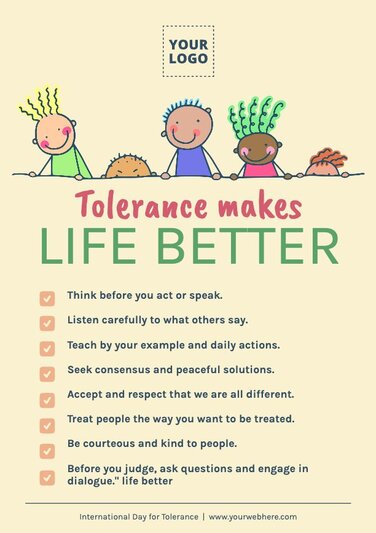International Day for Tolerance Poster Templates