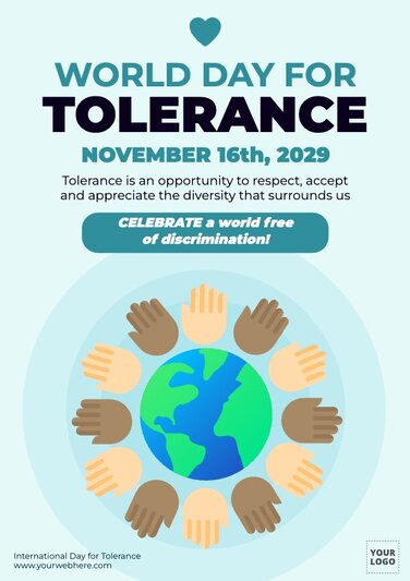International Day for Tolerance Poster Templates