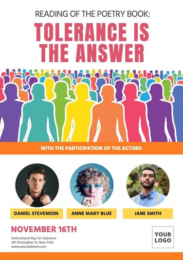 International Day for Tolerance Poster Templates