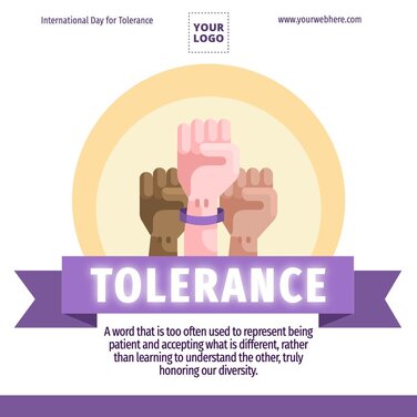 International Day for Tolerance Poster Templates
