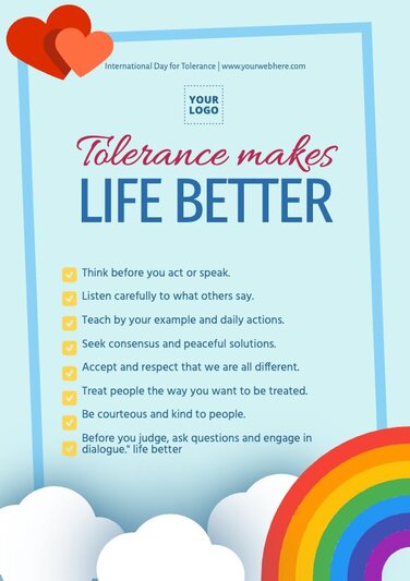 International Day for Tolerance Poster Templates