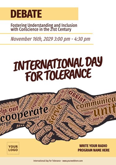 International Day for Tolerance Poster Templates