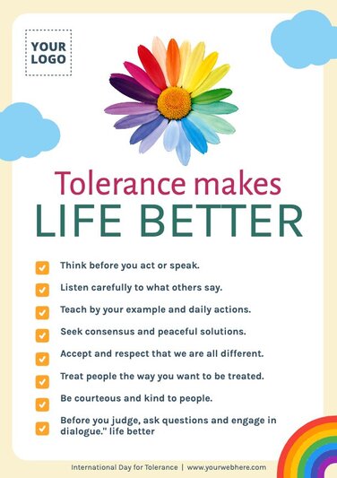 International Day for Tolerance Poster Templates