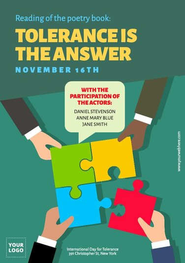 International Day for Tolerance Poster Templates