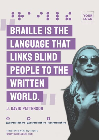 World Braille Day Poster Templates