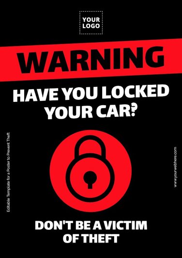 No Stealing Sign Templates for your Business