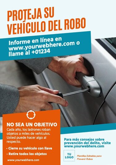 Crea carteles de No Robar con plantillas editables