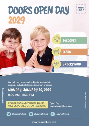 School Open Day Poster Templates