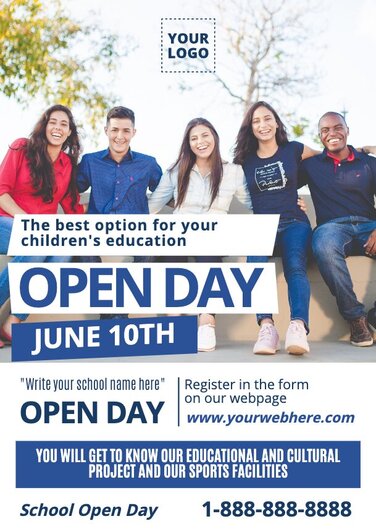 School Open Day Poster Templates