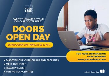 School Open Day Poster Templates