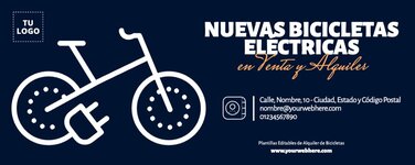 Alquiler de Bicicletas: crea carteles con plantillas online