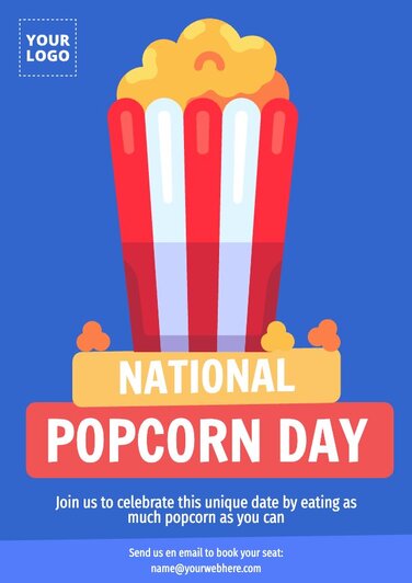 Create free posters for National Popcorn Day
